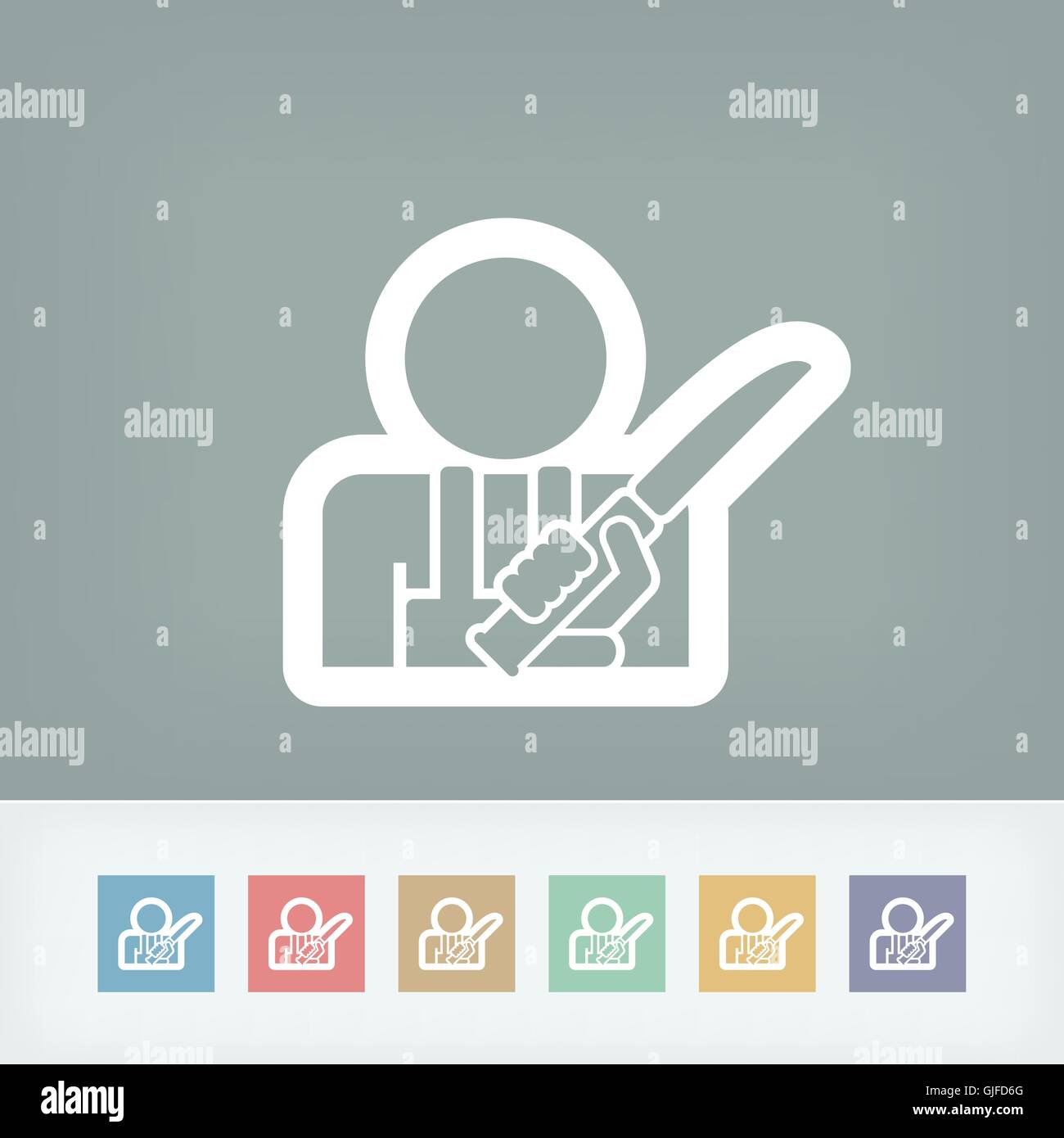 Butcher symbol Stock Vector Images - Alamy