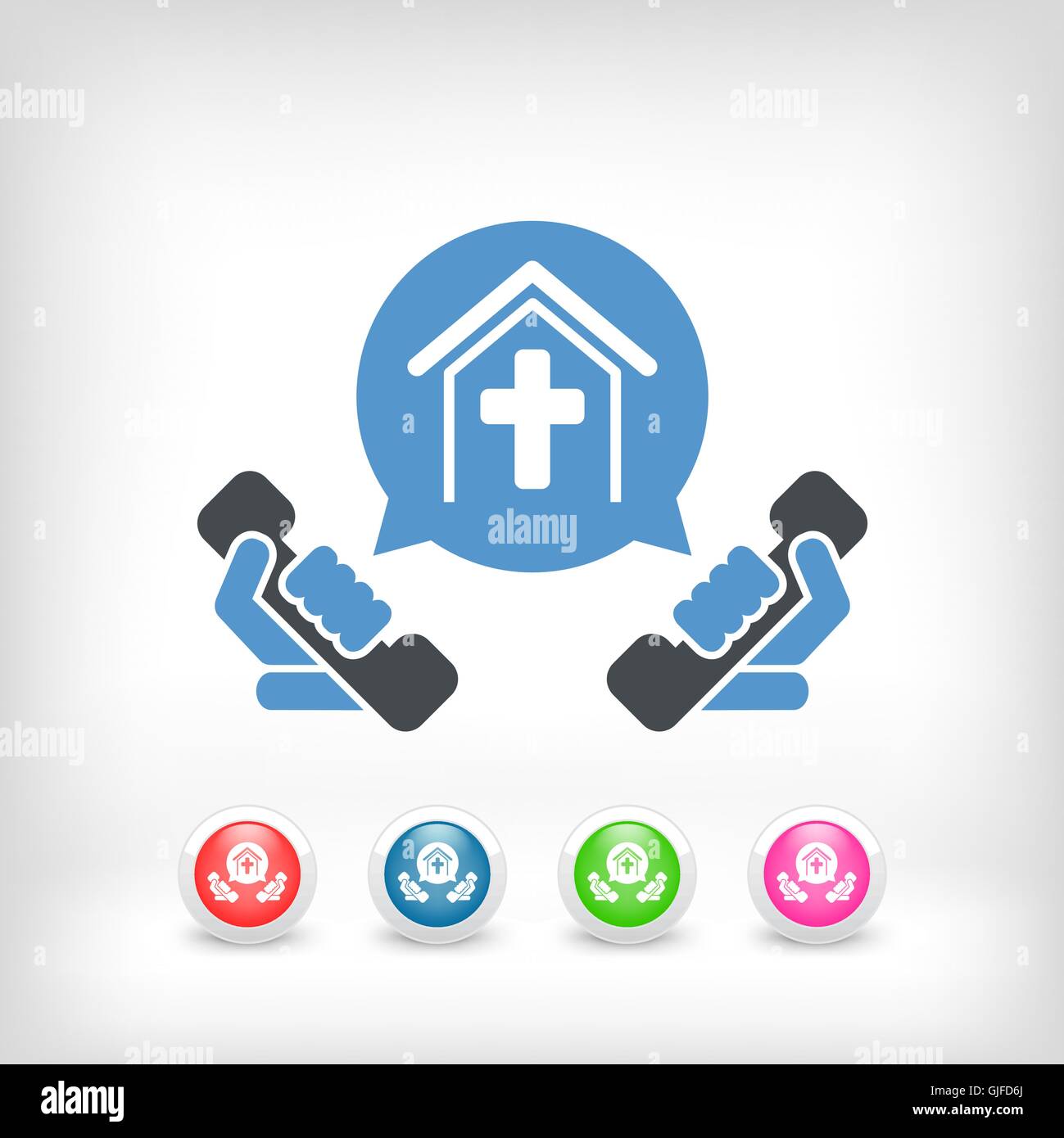 Family praying catholic church Stock Vector Images - Alamy