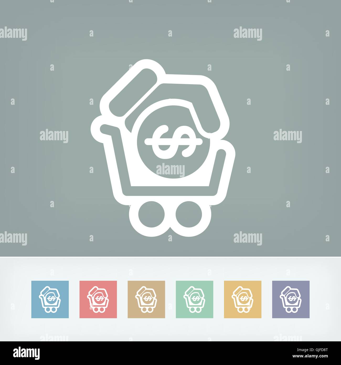 Money cart icon Stock Vector Image & Art - Alamy