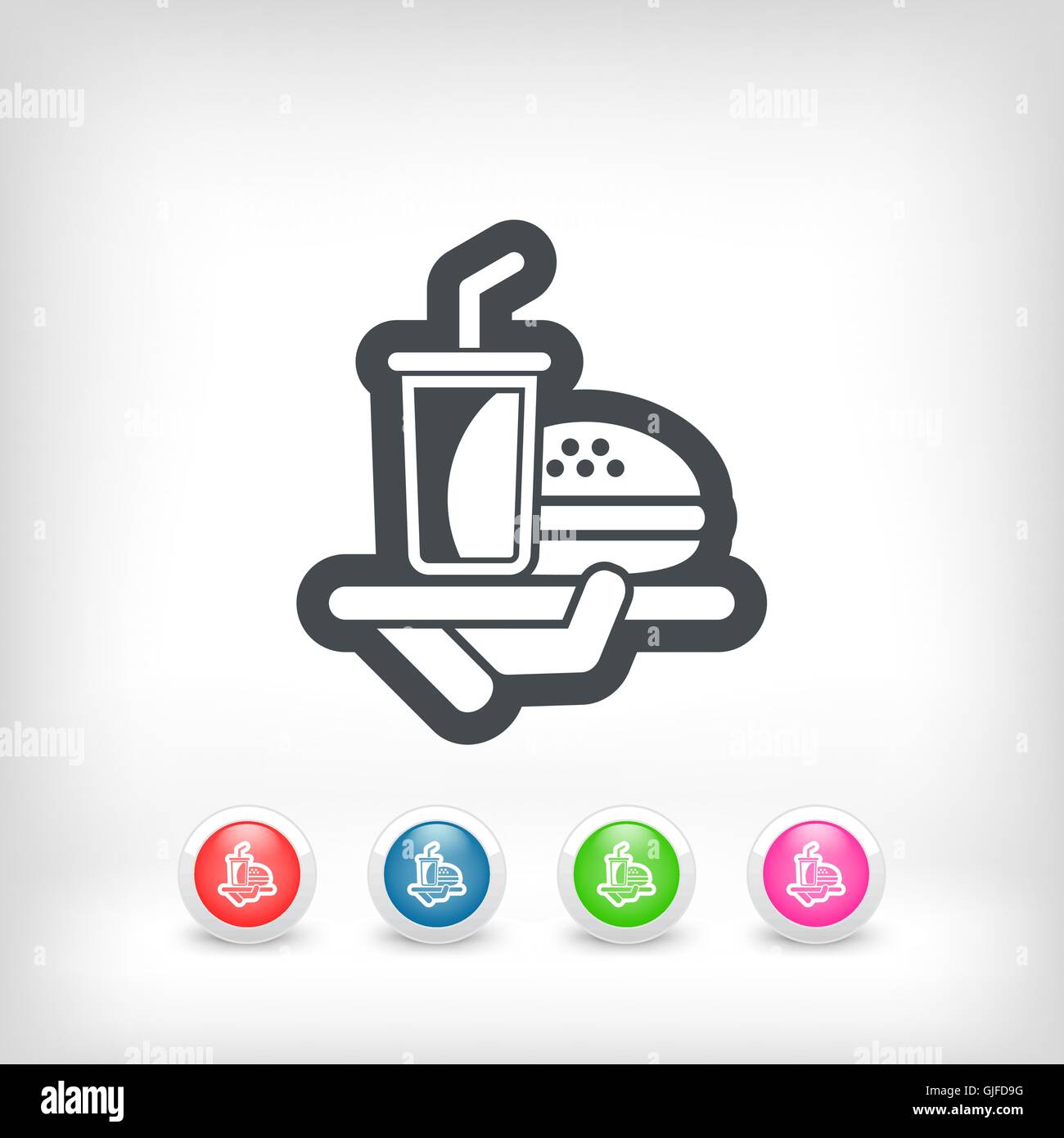 Tray of fast food Stock Vector Images - Alamy