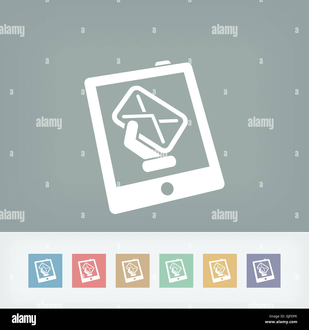 Tablet message icon Stock Vector Image & Art - Alamy