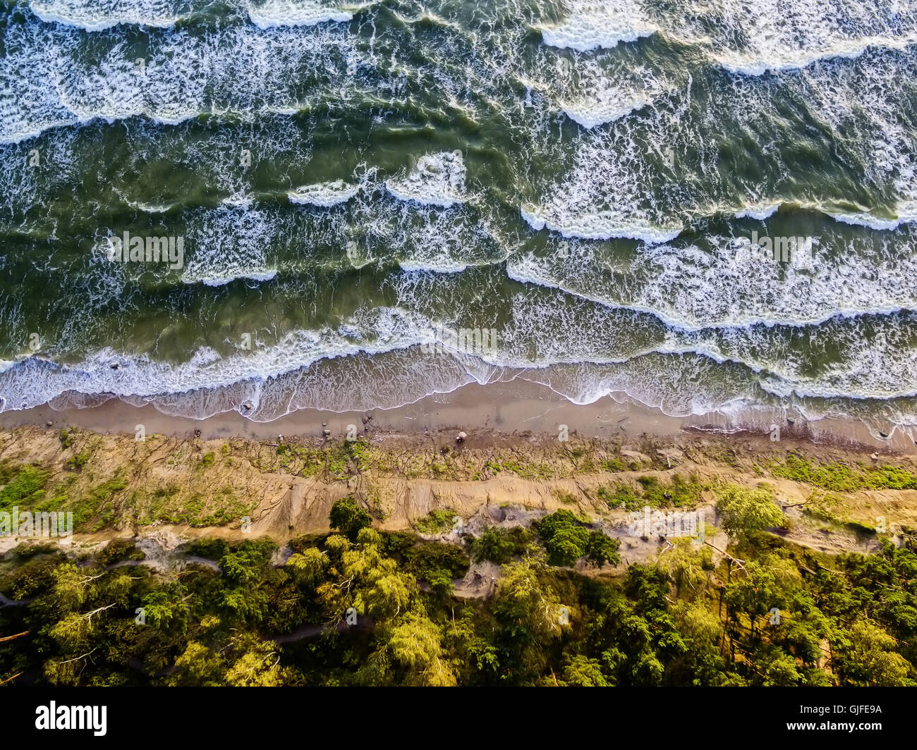 Aerial view of the Baltic Sea coast in Lithuania Stock Photo - Alamy