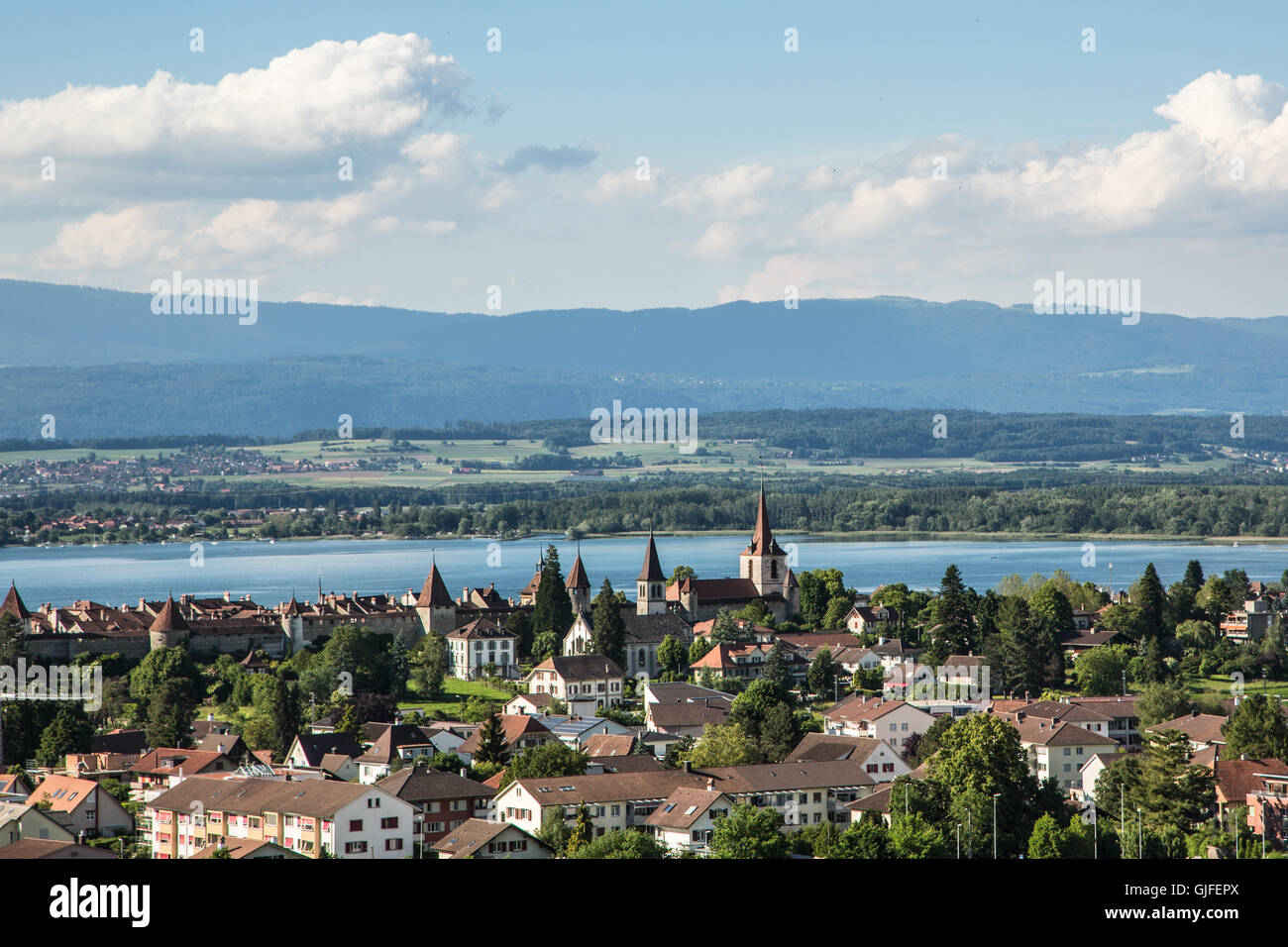 Switzerland europe murten city morat hi-res stock photography and ...