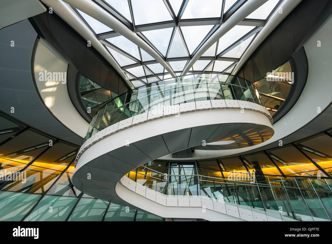 The interior of the City Hall during Open House in London, United ...