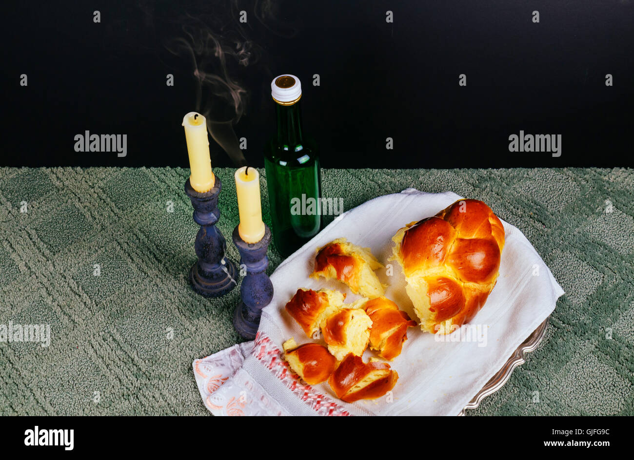 Shabbat Shalom - Traditional Jewish Sabbath ritual Stock Photo - Alamy