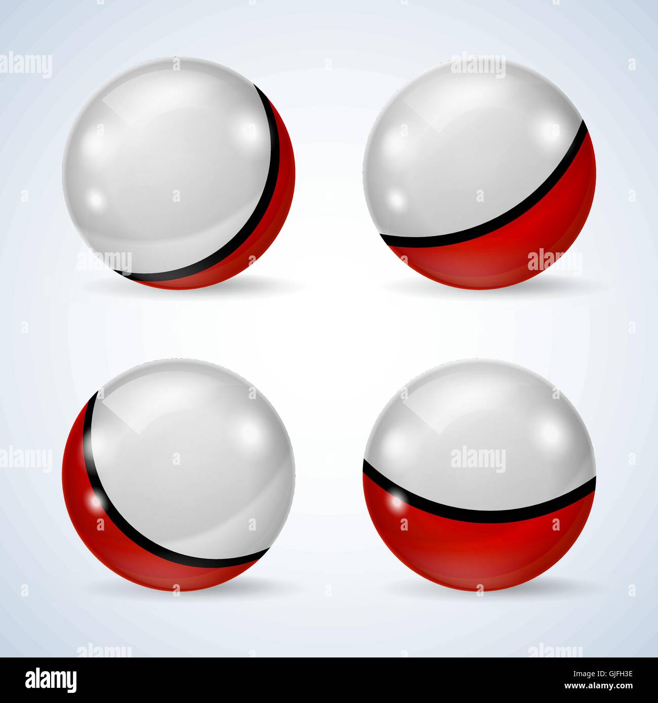 Realistic glass ball shining Stock Vector Images - Alamy