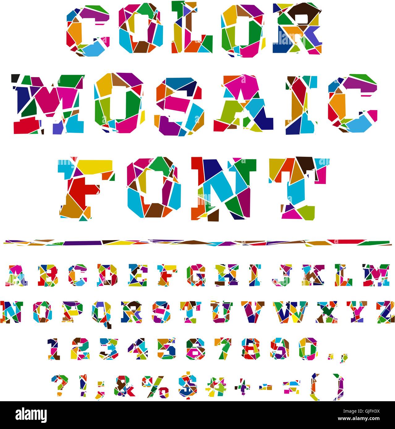 Broken colored alphabet on a light background Stock Vector Image & Art ...