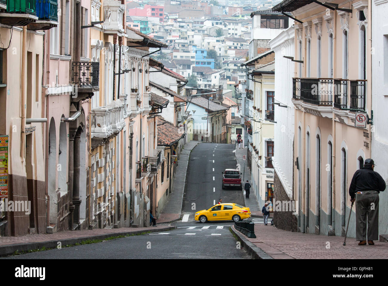 A city street in Quito, Ecuador Stock Photo - Alamy