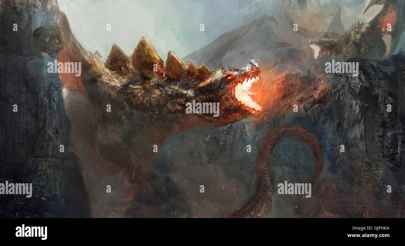 Fight with dragon hi-res stock photography and images - Alamy
