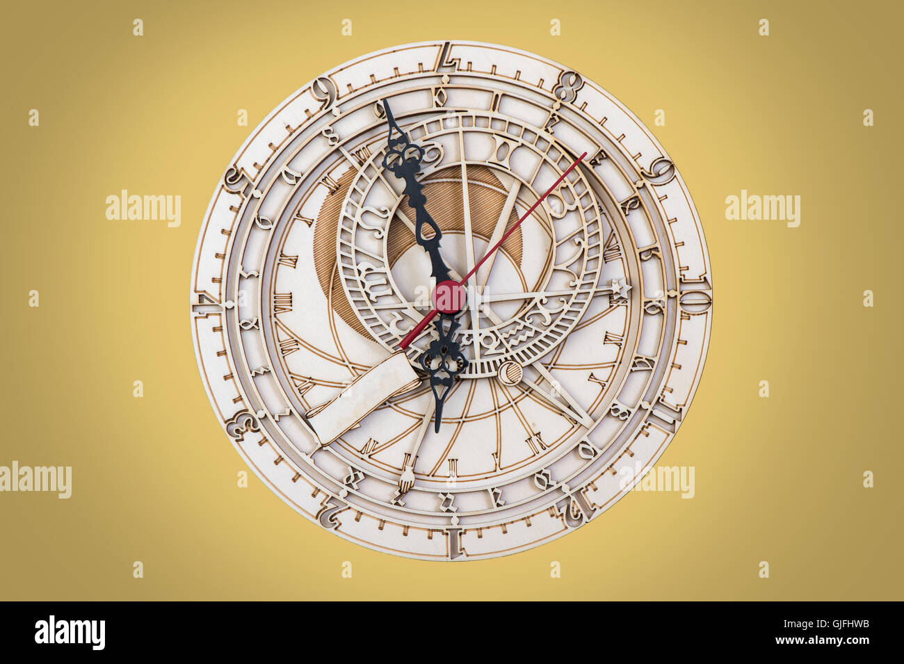 Wooden clock hi-res stock photography and images - Alamy