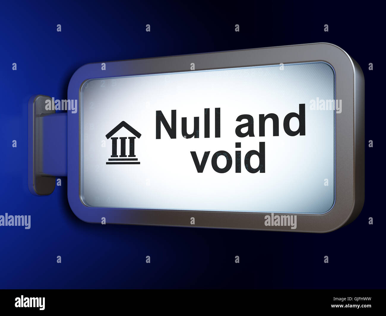 Law concept: Null And Void and Courthouse on billboard background Stock ...