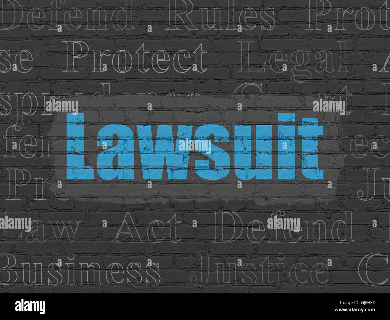 Law concept: Lawsuit on wall background Stock Photo - Alamy