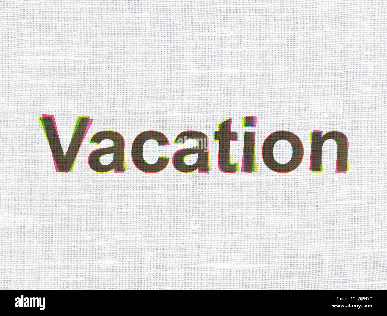 Tourism concept: Vacation on fabric texture background Stock Photo - Alamy