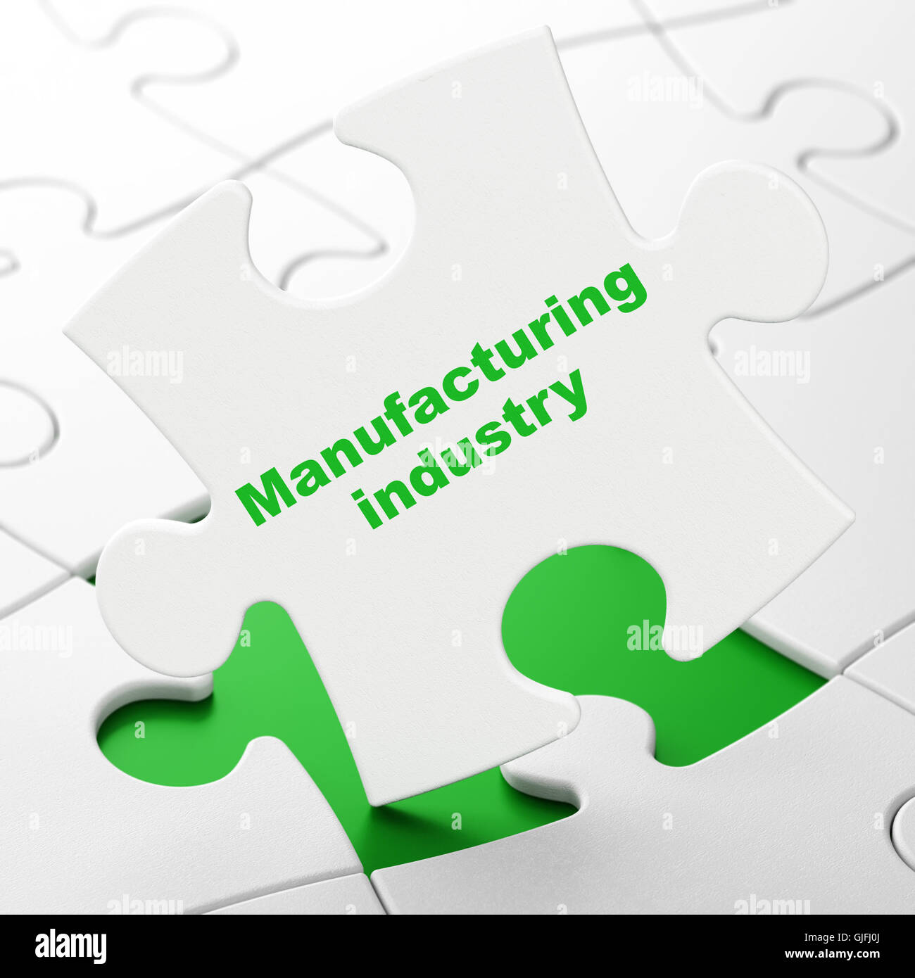 Industry concept: Manufacturing Industry on puzzle background Stock ...