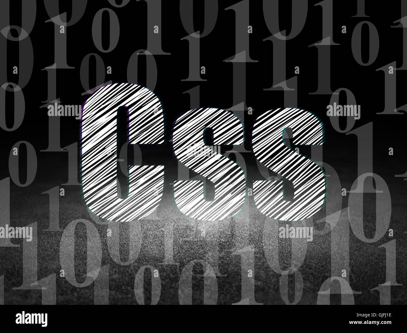 Software concept: Css in grunge dark room Stock Photo - Alamy