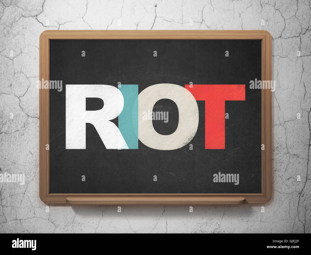 Political concept: Riot on School board background Stock Photo - Alamy