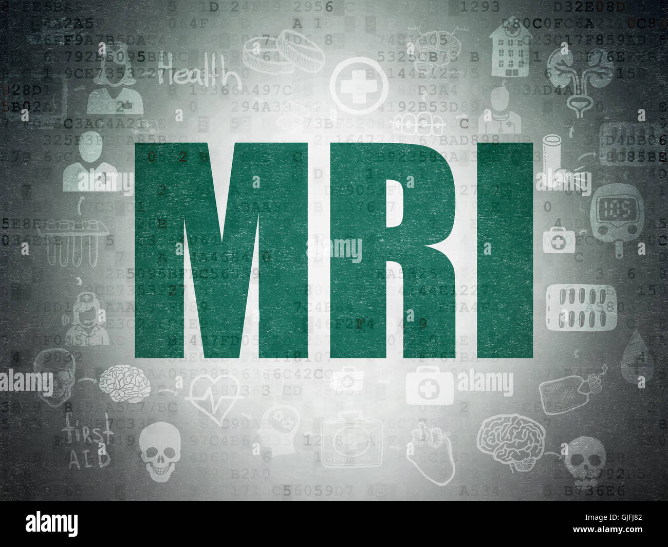 Healthcare concept: MRI on Digital Data Paper background Stock Photo ...