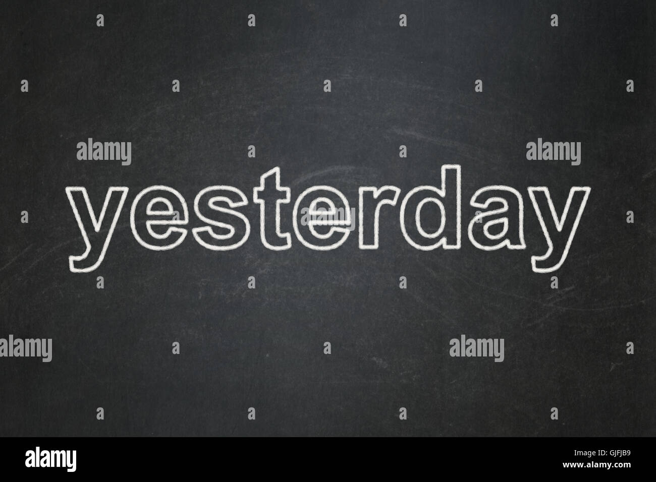 Time concept: Yesterday on chalkboard background Stock Photo - Alamy