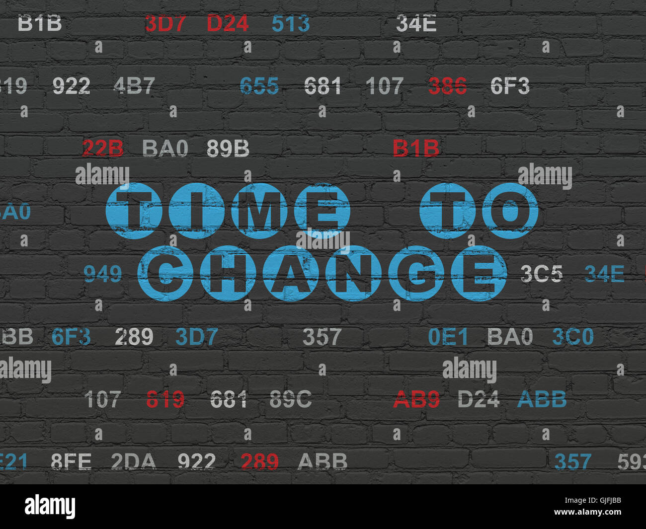 Timeline concept: Time to Change on wall background Stock Photo - Alamy