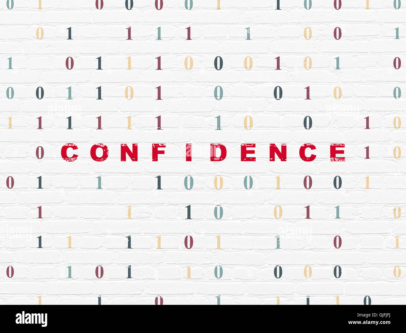 Finance concept: Confidence on wall background Stock Photo - Alamy