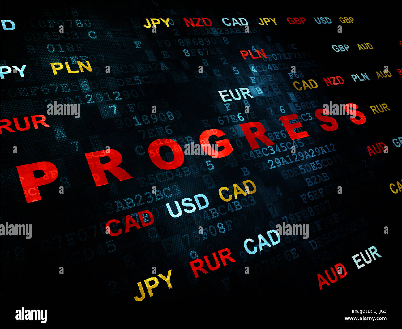 Finance concept: Progress on Digital background Stock Photo - Alamy