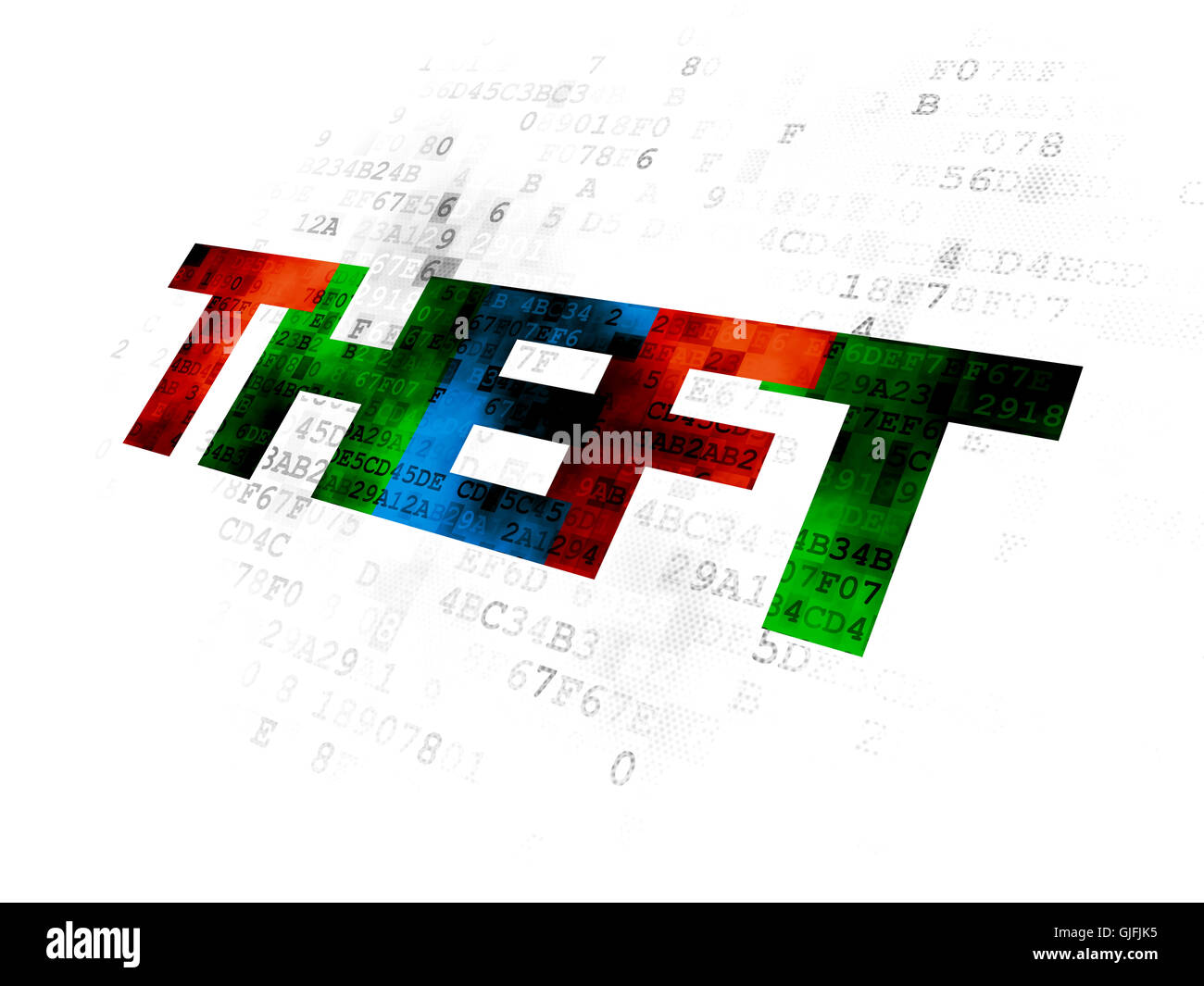 Security concept: Theft on Digital background Stock Photo - Alamy