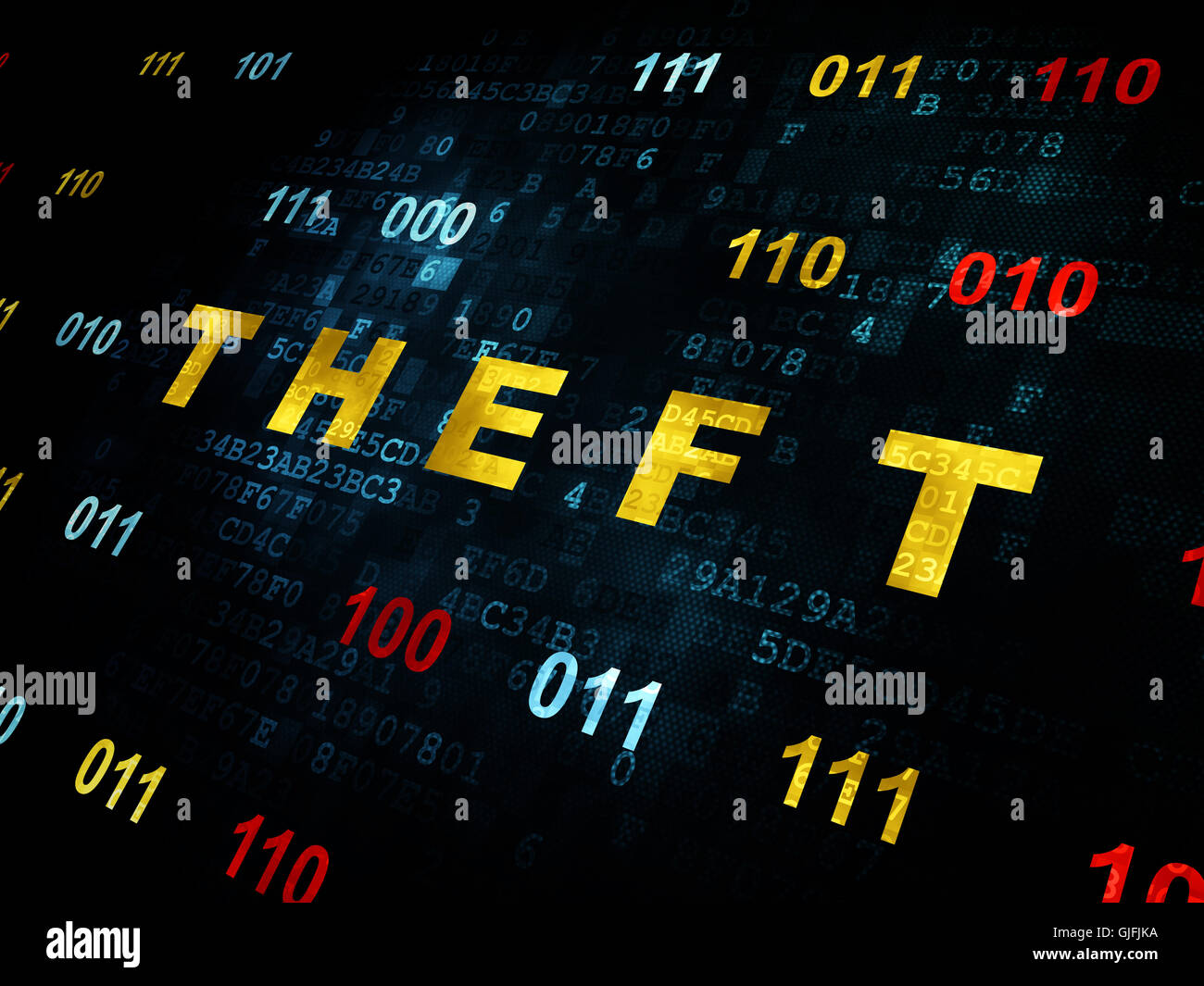 Security concept: Theft on Digital background Stock Photo - Alamy