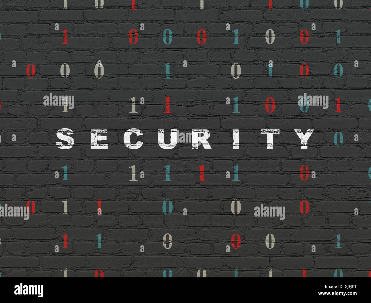 Privacy concept: Security on wall background Stock Photo - Alamy