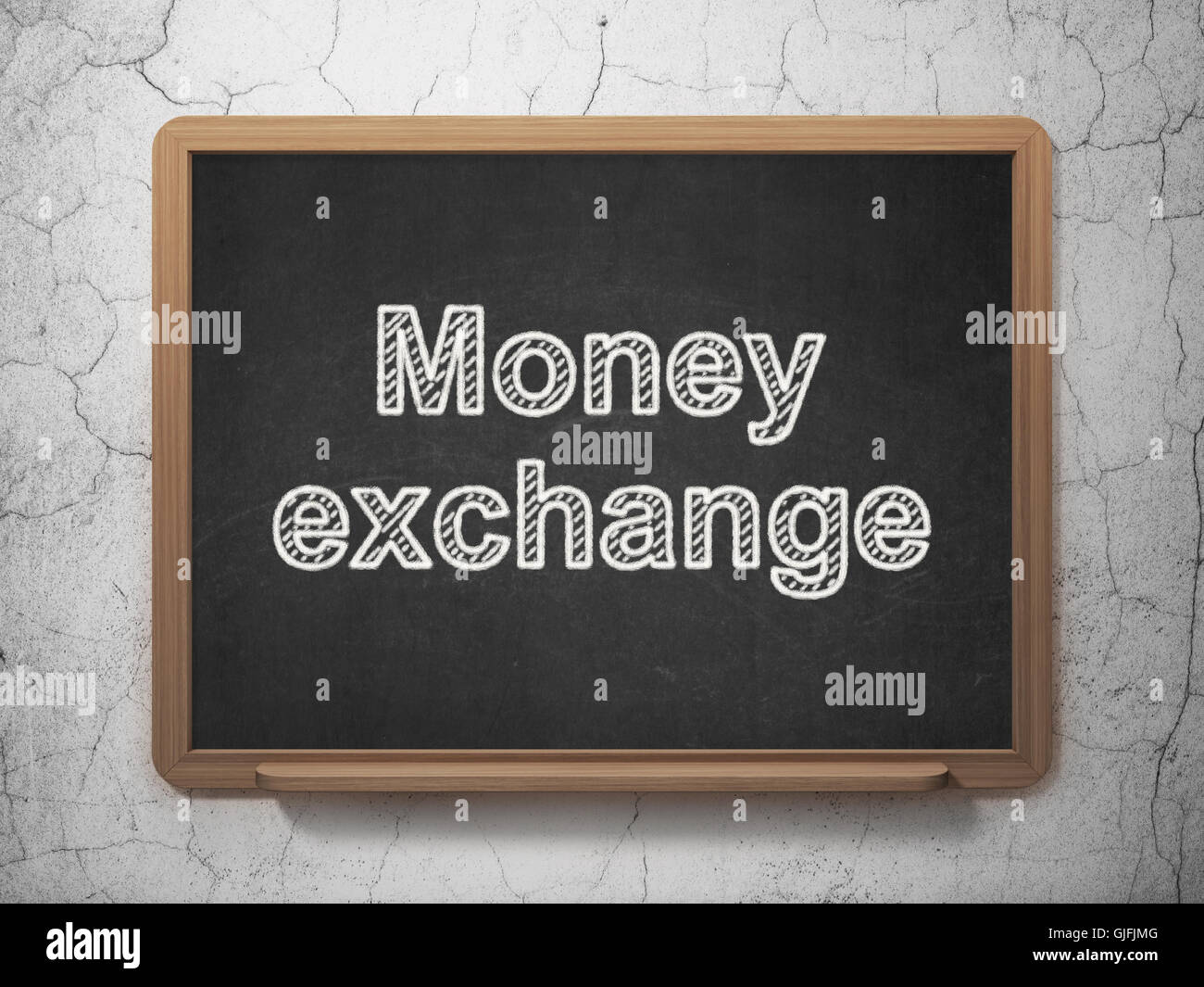 Money concept: Money Exchange on chalkboard background Stock Photo - Alamy