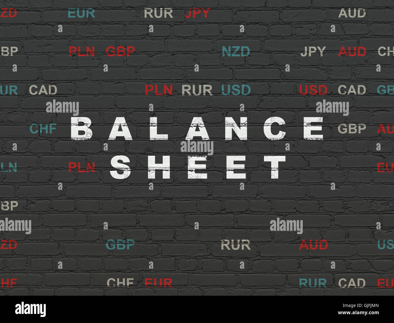 Banking concept: Balance Sheet on wall background Stock Photo - Alamy