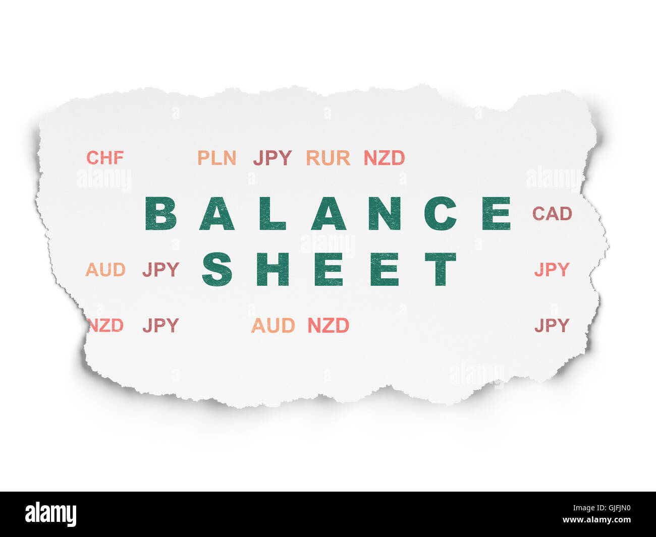 Money concept: Balance Sheet on Torn Paper background Stock Photo - Alamy