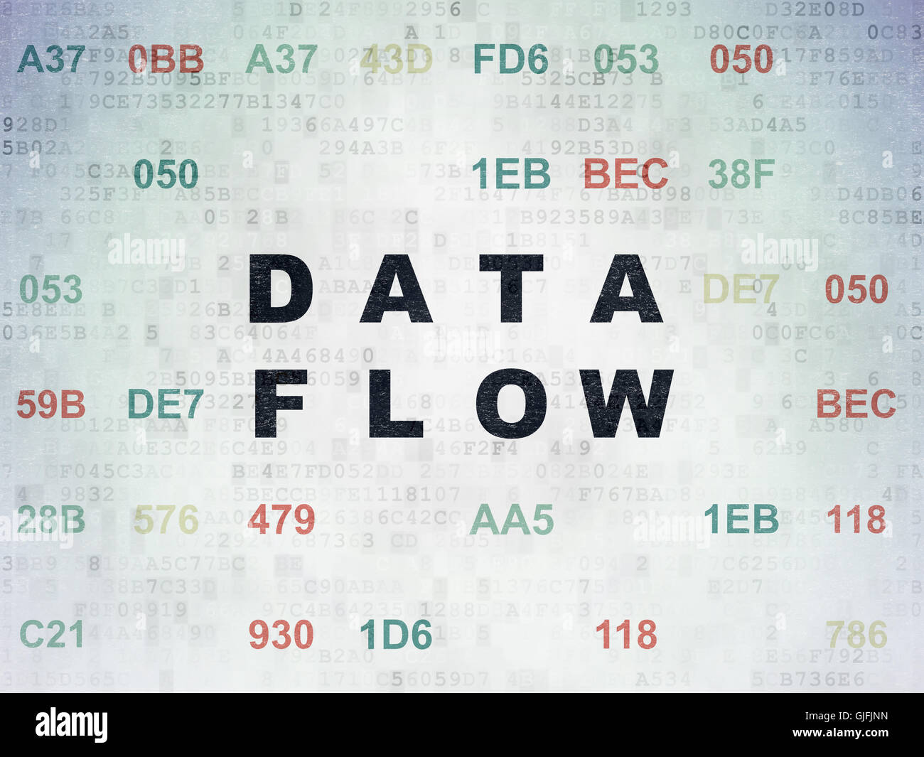 Data concept: Data Flow on Digital Data Paper background Stock Photo ...