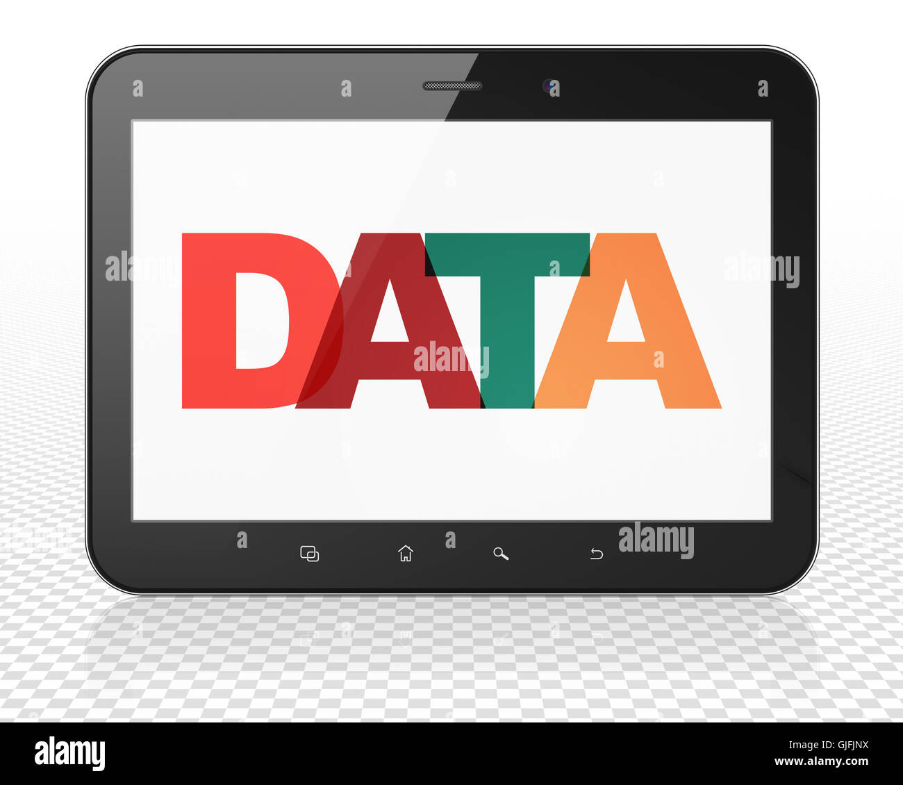 Information concept: Tablet Pc Computer with Data on display Stock ...