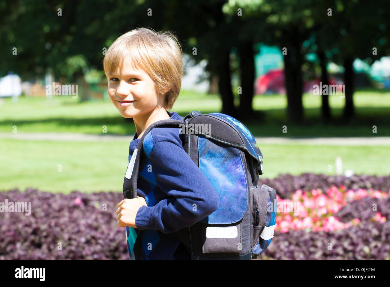 Child backpack hi-res stock photography and images - Alamy