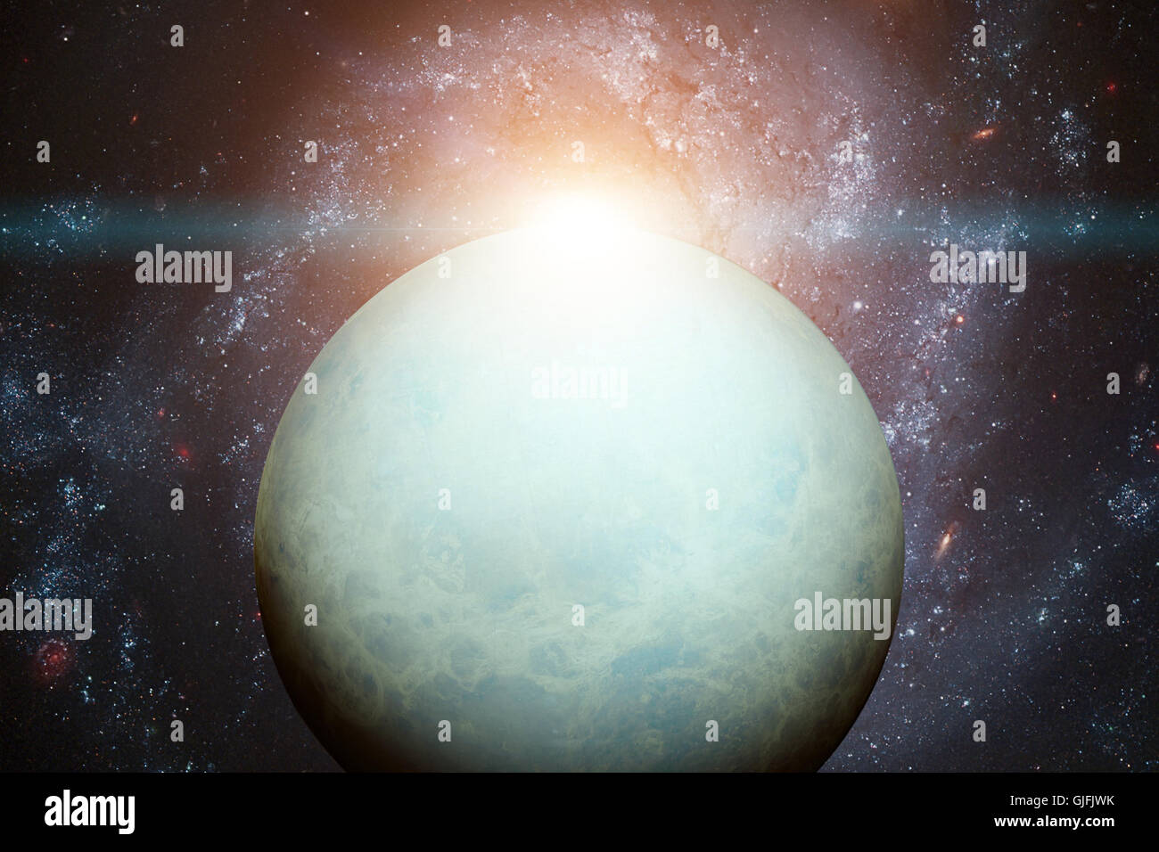 Solar System - Uranus. It is the seventh planet from the Sun and the ...