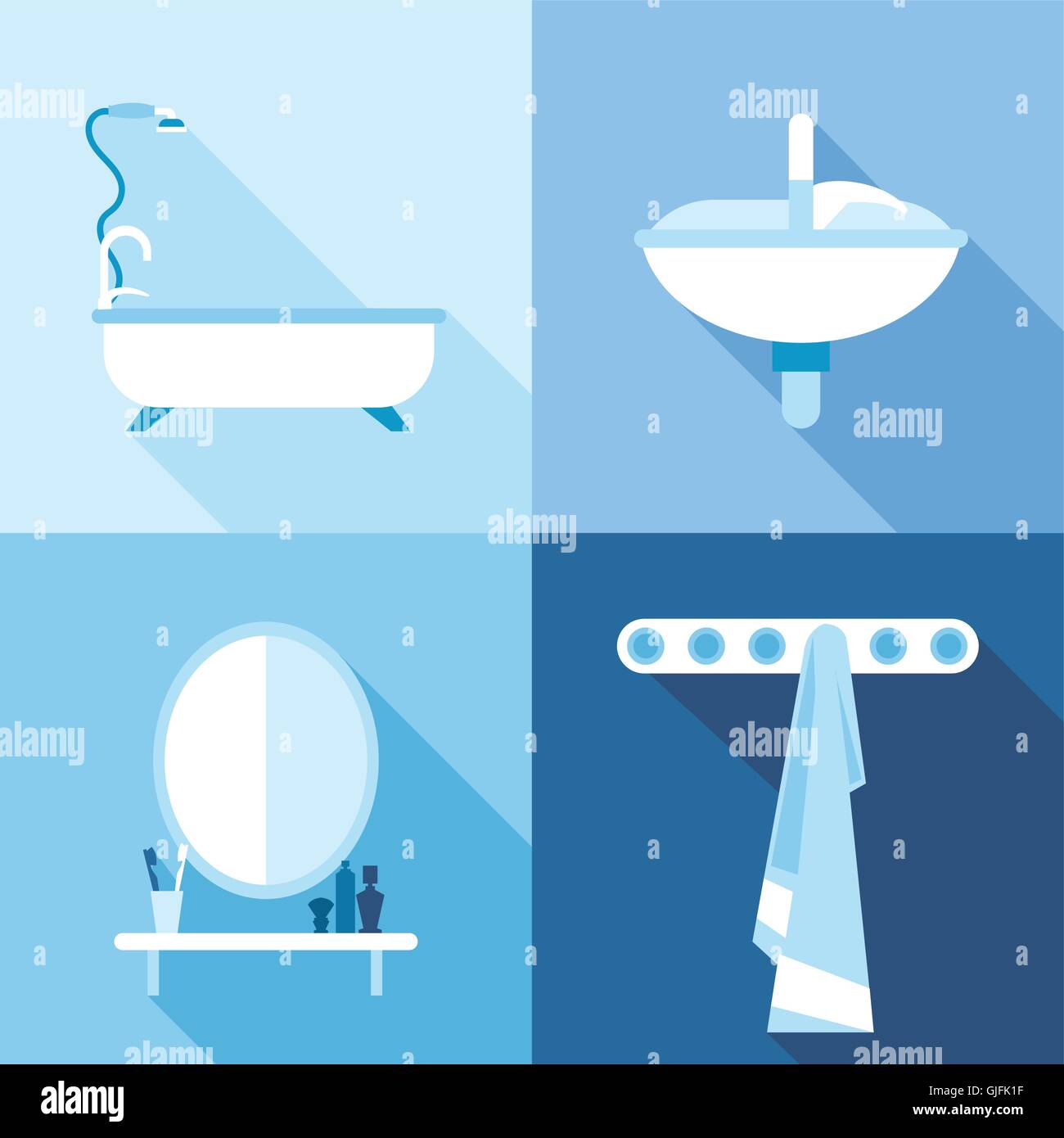 Bath icons set, in outlines. Digital vector image Stock Vector Image ...
