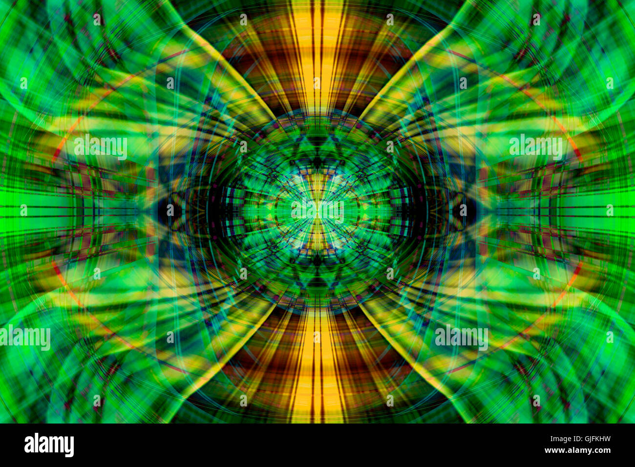 Green and yellow sphere with radiating streaks Stock Photo - Alamy