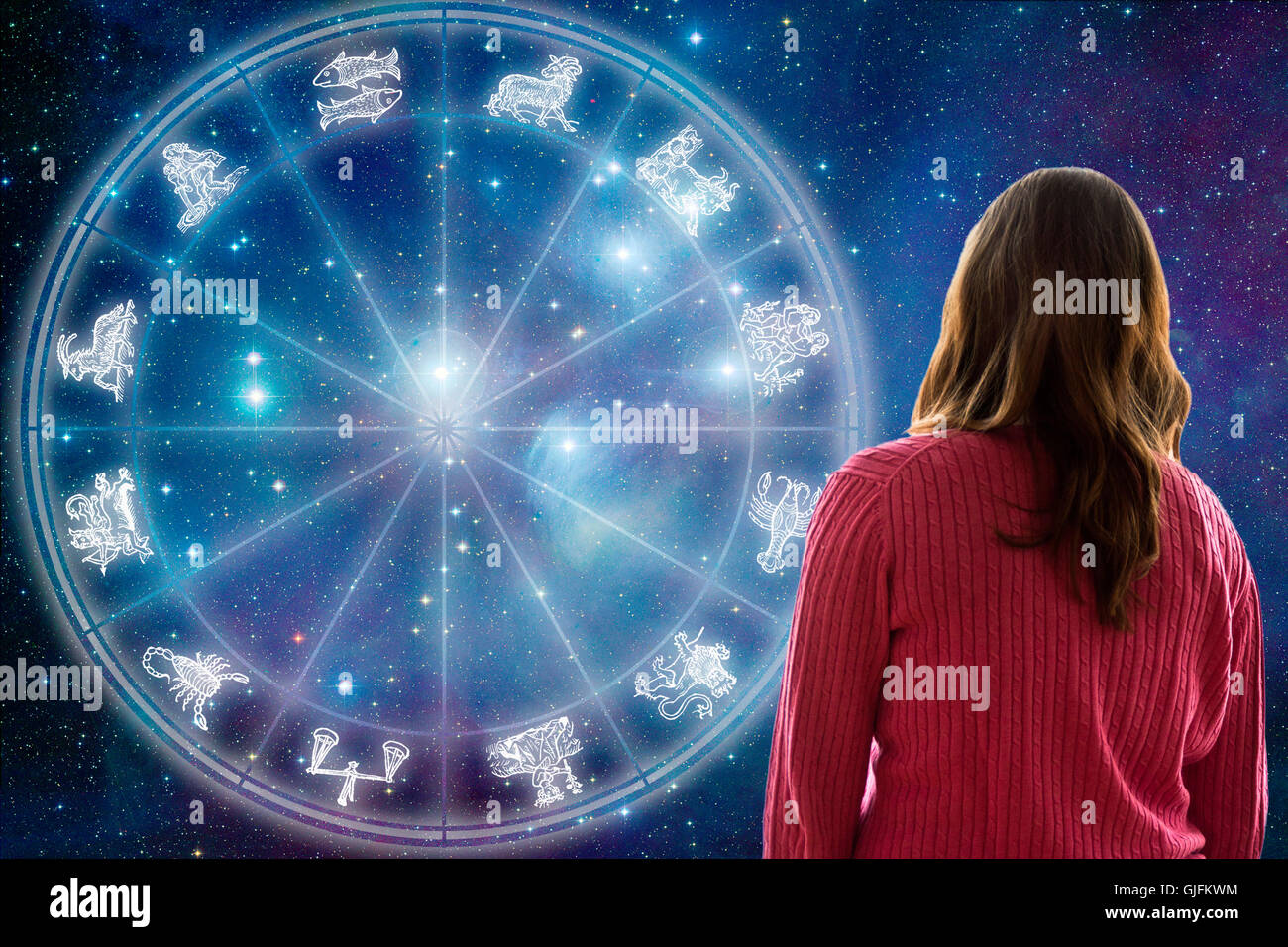 Astrology chart woman hi-res stock photography and images - Alamy