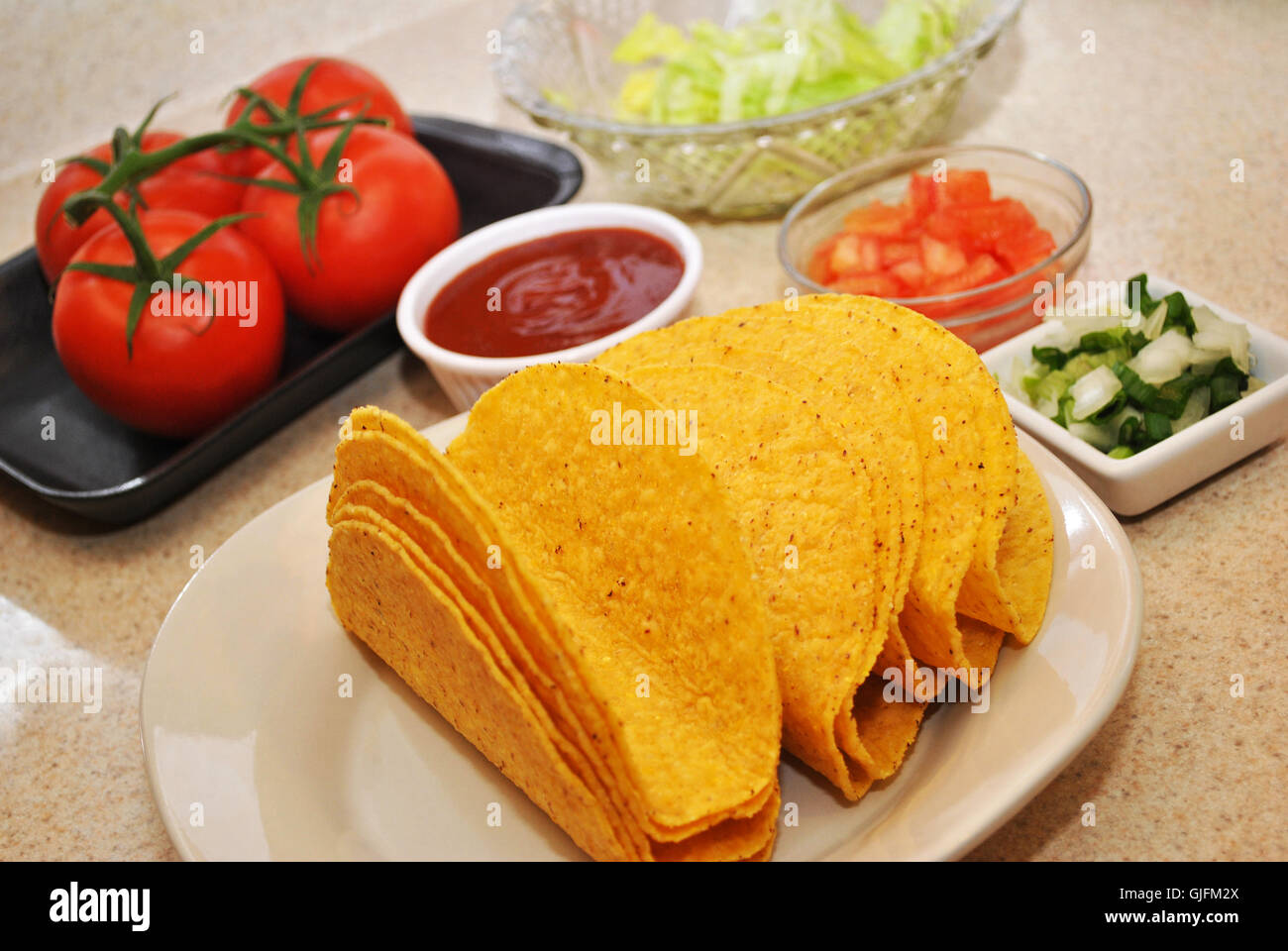 Ingredients to Make Fresh Tacos Stock Photo - Alamy
