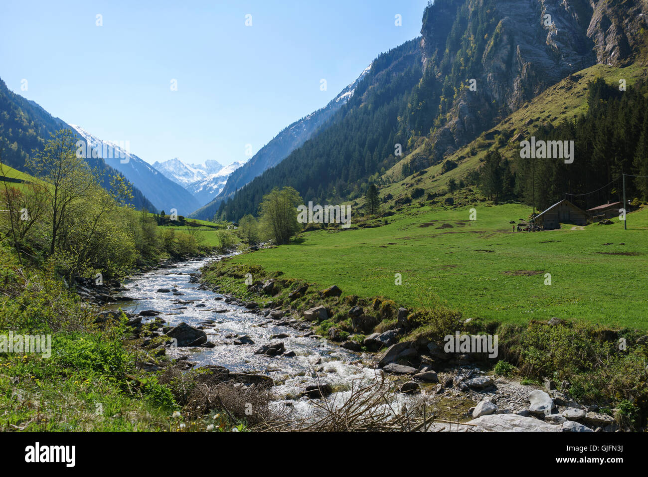 Springtime in Sunderground, Zillertal, Austria Stock Photo - Alamy