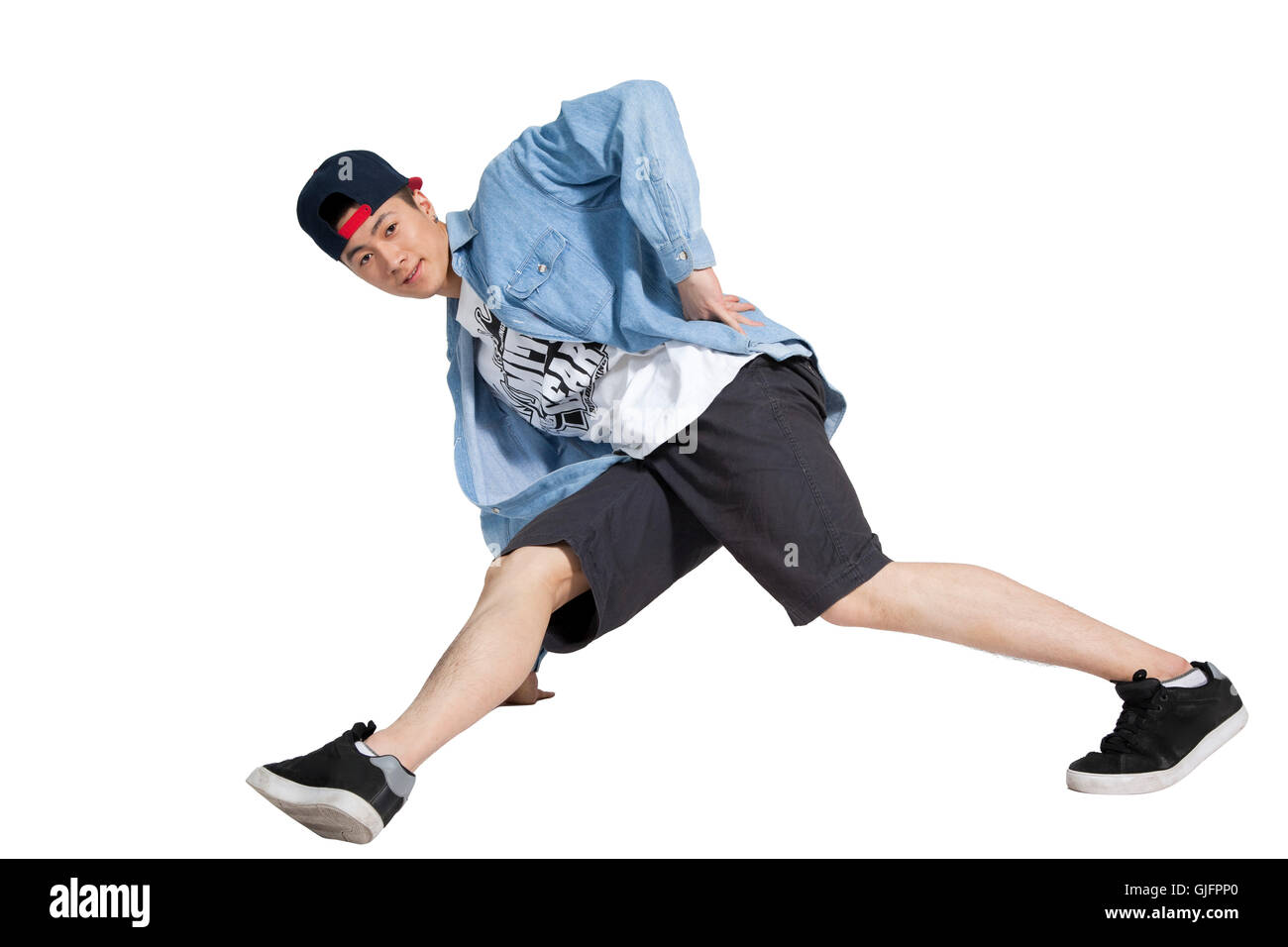 Studio shot Young man street dance Stock Photo - Alamy