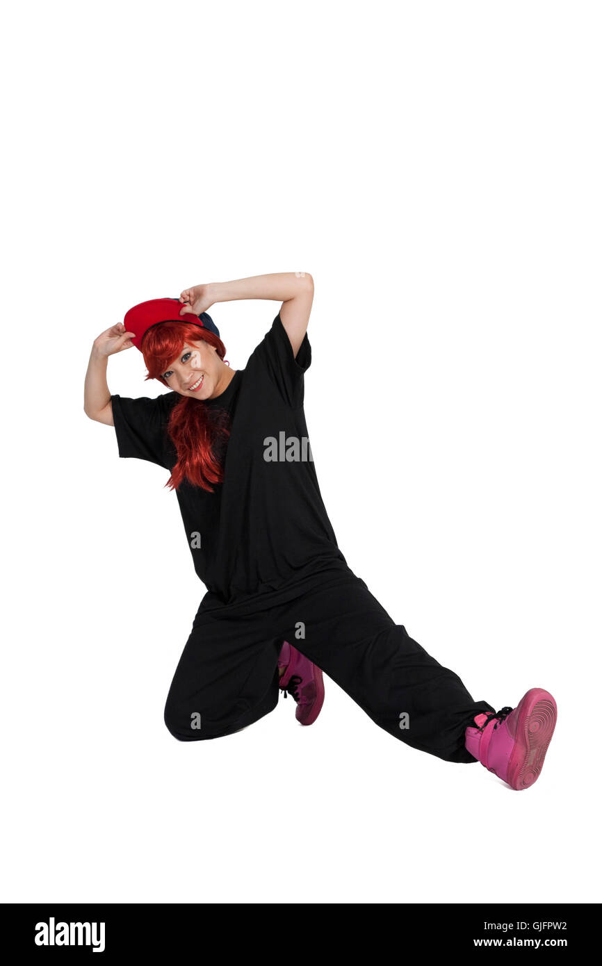 Studio shot Young woman street dance Stock Photo - Alamy