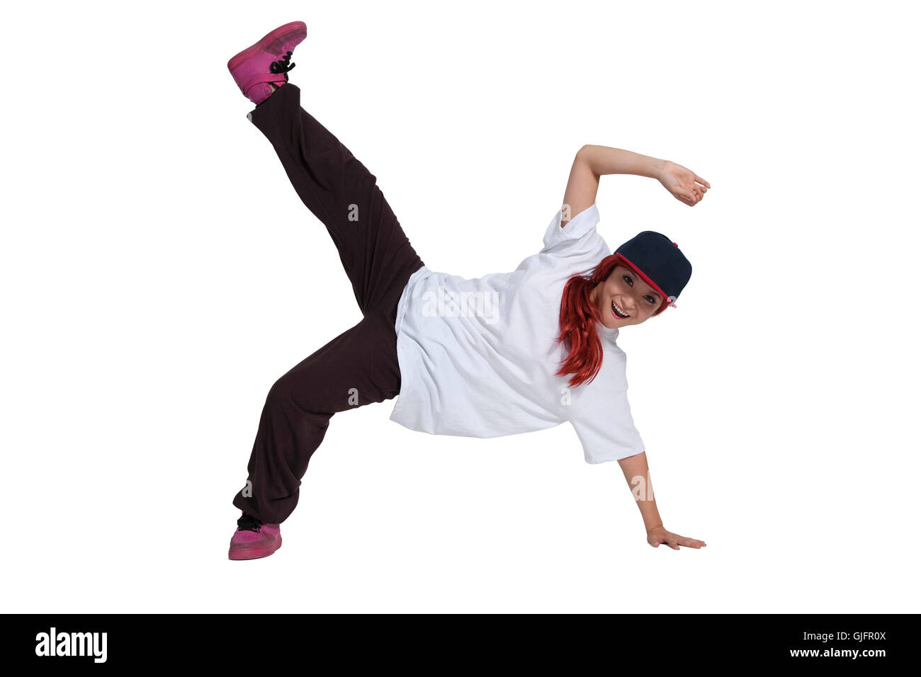 Studio shot Young woman street dance Stock Photo - Alamy