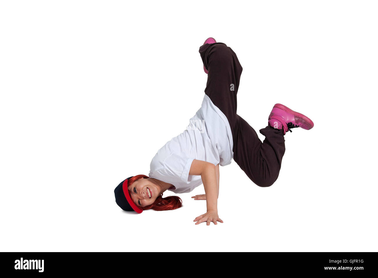 Studio shot Young woman street dance Stock Photo - Alamy