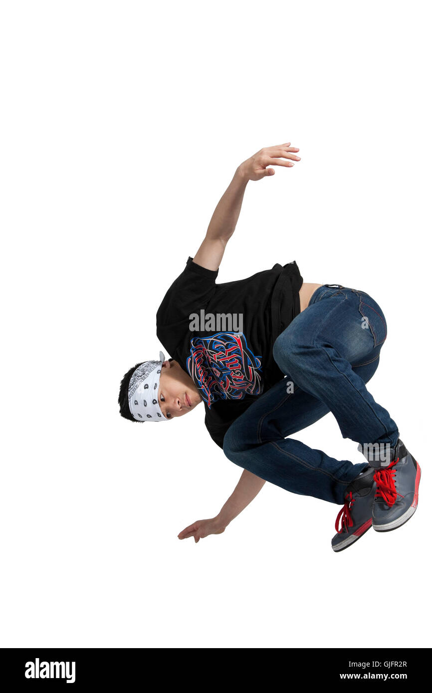 Studio shot Young man street dance Stock Photo - Alamy