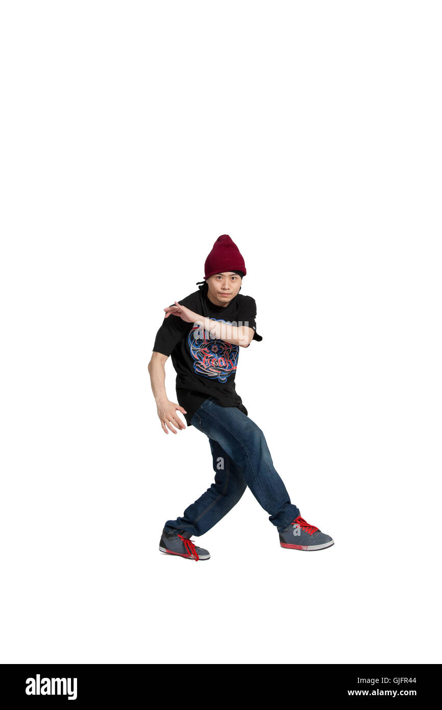 Studio shot Young man street dance Stock Photo - Alamy
