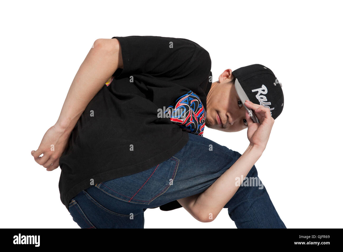 Studio shot Young man street dance Stock Photo - Alamy