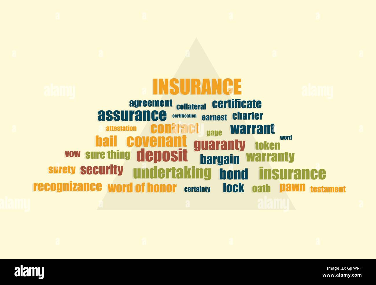 insurance related words abstract vector illustration Stock Vector Image ...
