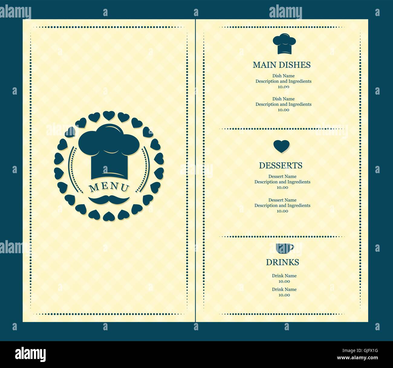 Food menu template vector vectors hi-res stock photography and images ...