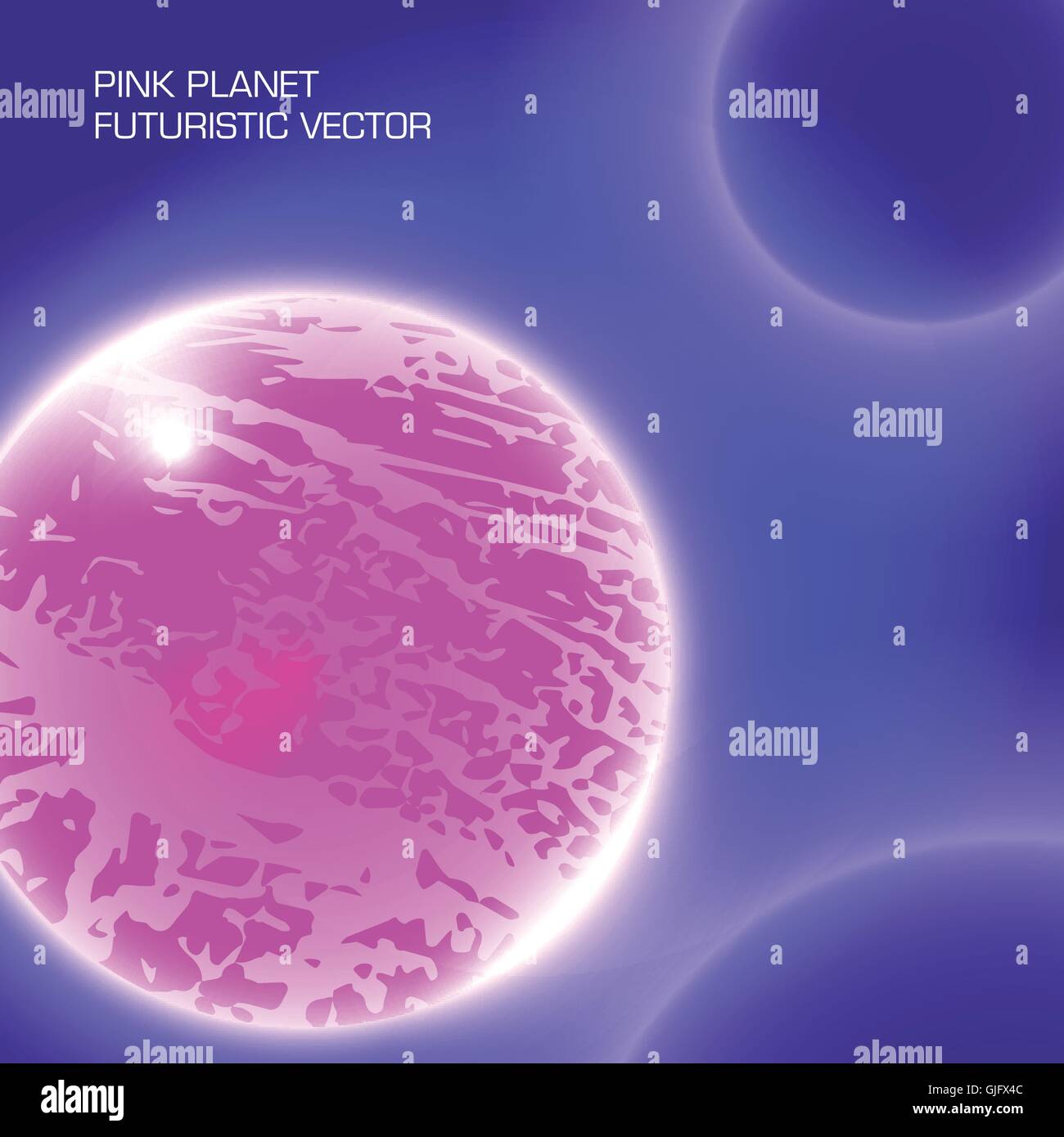 pink planet futuristic abstract vector background Stock Vector Image ...